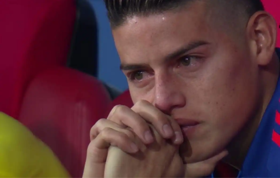 Lágrimas de James Rodríguez tras la eliminación - Dicomania Tu Manía